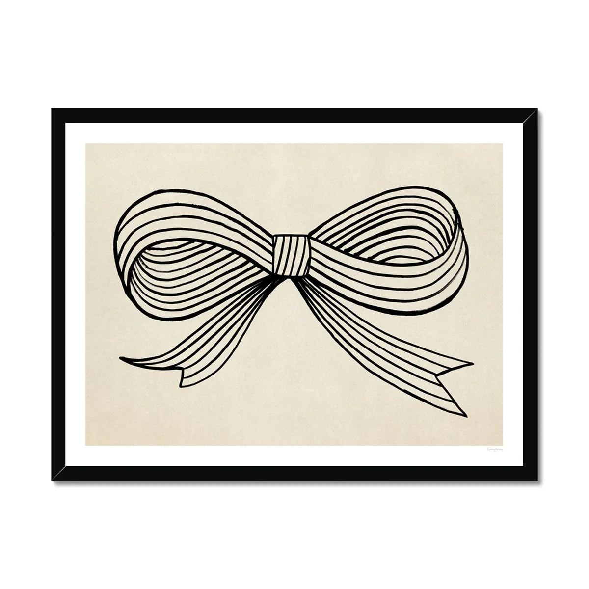 Ink Bow Framed Print– Lauren Matthews Home