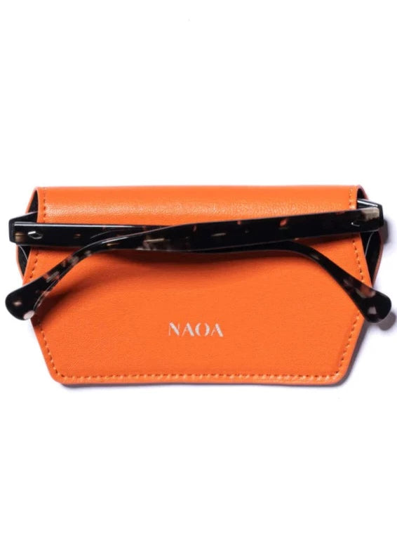 Leather Slim Glasses Case - Tangerine– Lauren Matthews Home