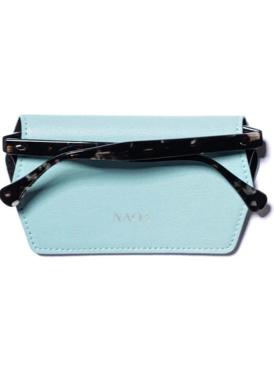 Leather Slim Glasses Case - Turquoise– Lauren Matthews Home